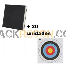 Kit Parapeto Foam Booster MFT 60x60x10 cm y 20 dianas de papel 60x60 cm